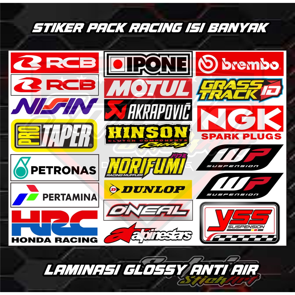 Jual Stiker Pack Sponsor Racing Anti Air Ipone Brembo Petronas Protaper ...