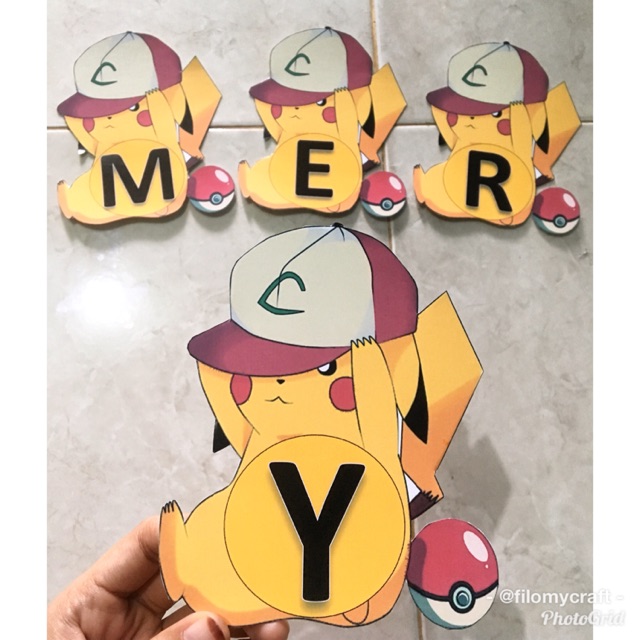 Jual Bunting Flag Pokemon / Pikachu Karakter (Bendera Pesta & Aqiqah ...