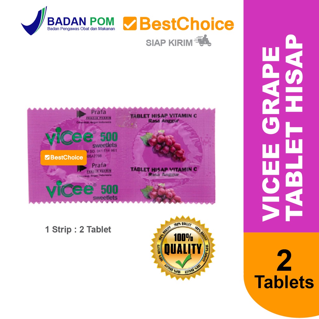 Jual Vitacimin Vicee RASA ANGGUR Vitamin C 500mg - 1 Strip | Shopee ...