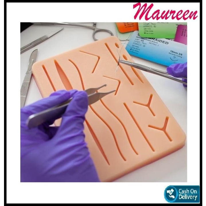 Jual Alat Medis Latihan Jahit Luka Hecting Pad Suture Kit Hekting Pad ...