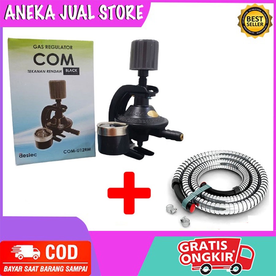 Jual PAKET Regulator Gas LPG DESTEC COM 201M Meter + Selang 1.8 Meter ...