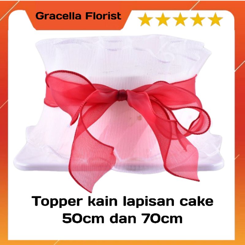 Jual Topper Cake Lapisan Kain Pinggiran Kue / Beautiful Decoration Around Cake / Suitable for ...