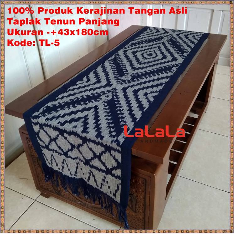 Taplak Meja Tamu Panjang Minimalis Table Runner Bahan Tenun Etnik Asli ...