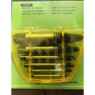 Jual Tekiro Screw Extractor Set 6 Pcs Pembuka Baut Hand Tap Balik SD ...