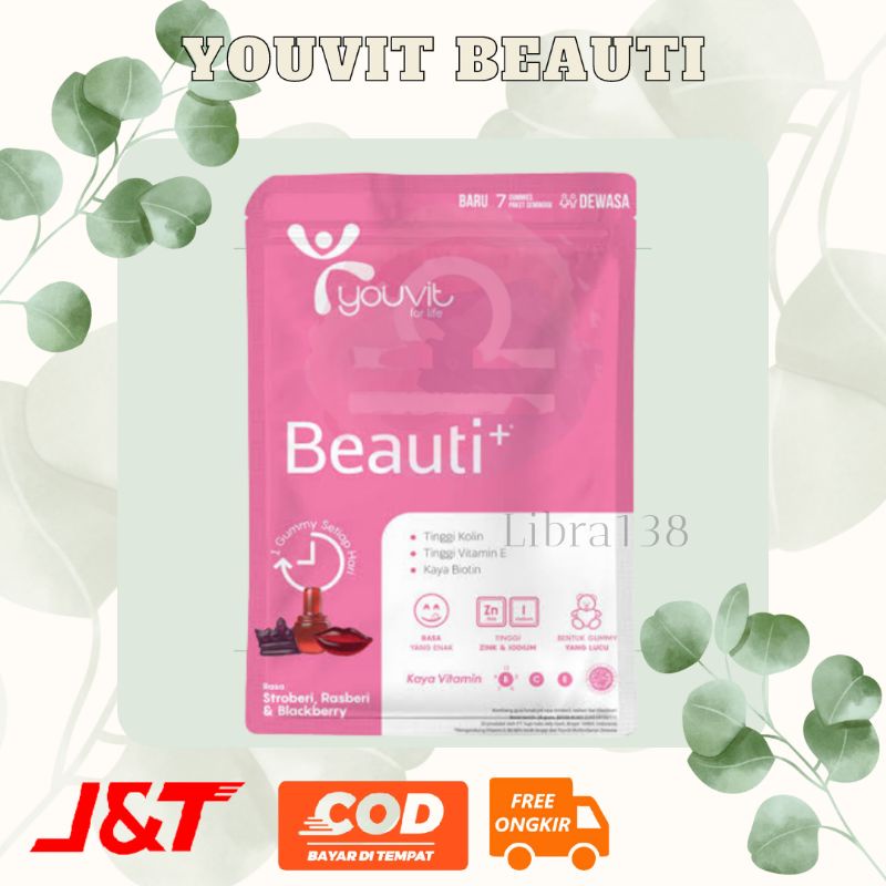 Jual Youvit Beauti + Multivitamin sachet isi 7 gummy / Beauty Plus ...