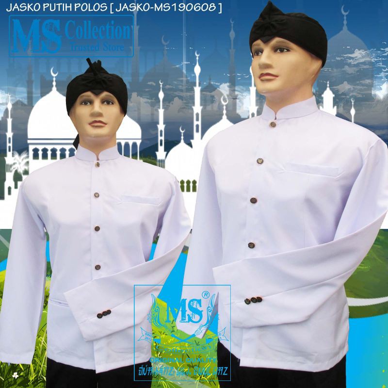 Jual JASKO PUTIH POLOS ALUSAN | Shopee Indonesia