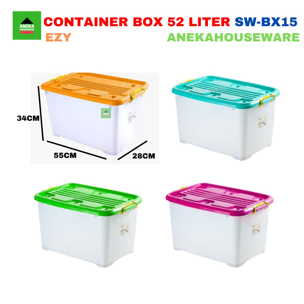 Jual EZY Container Box Cb 52 Ltr SW-BX15 | Shopee Indonesia