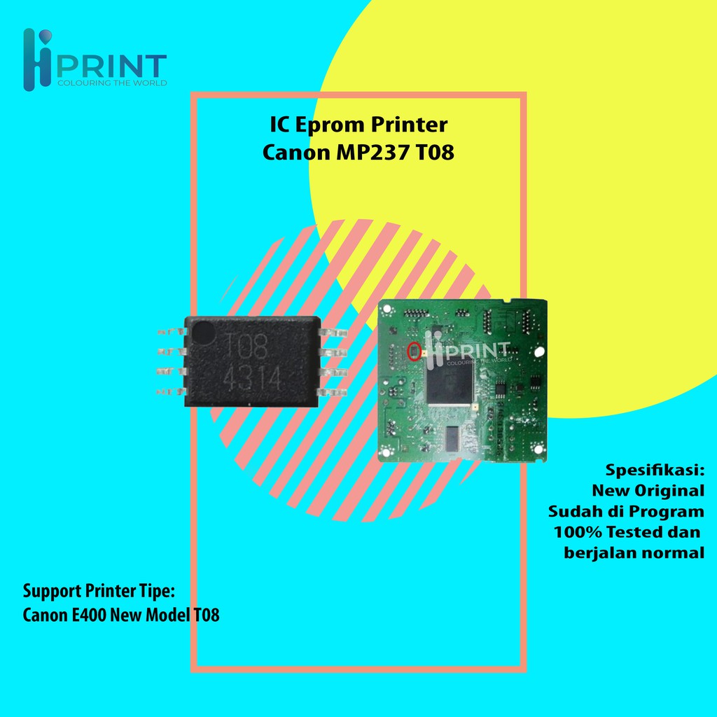 Jual IC Eprom MP237 Canon T08 New Model, IC Eeprom Reset Printer Canon MP 237 New Model, IC ...
