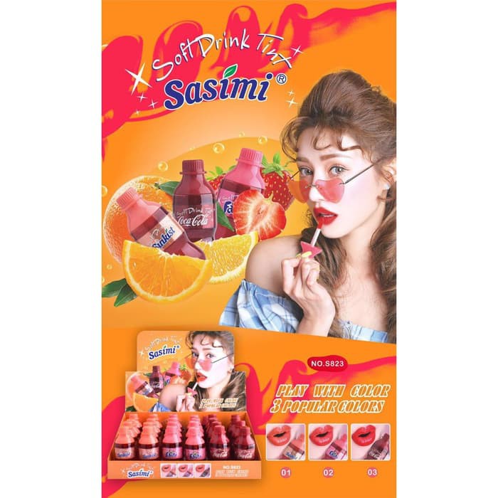 Jual Sasimi Lip Tint Soft Drink Tint (Liptint Botol) | Shopee Indonesia