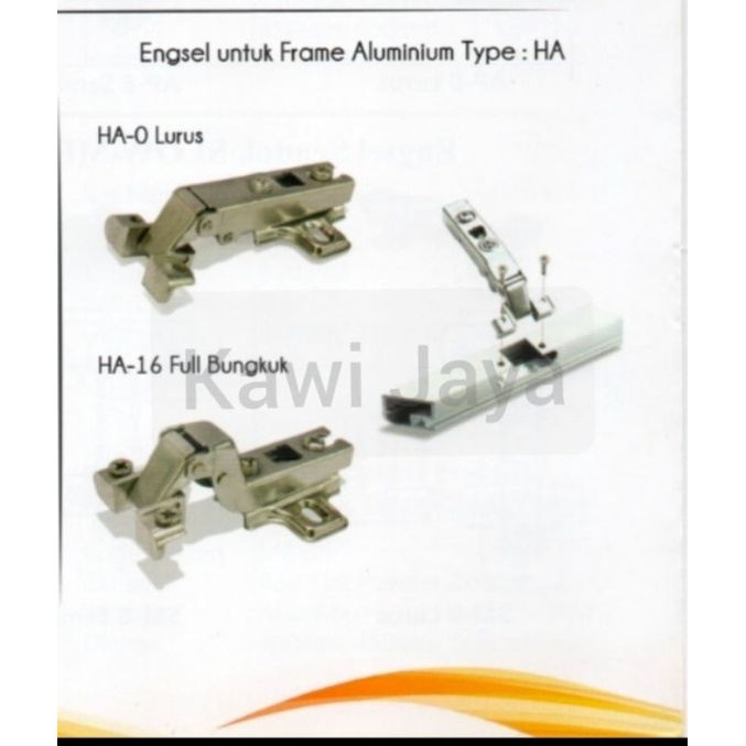 Jual Engsel Sendok Frame Aluminium Huben HA 0 16 Kitchen Set Interior ...