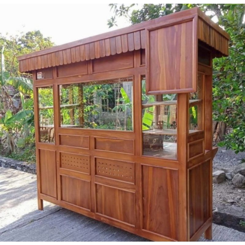 Jual Gerobak booth mie ayam bakso full kayu jati | Shopee Indonesia