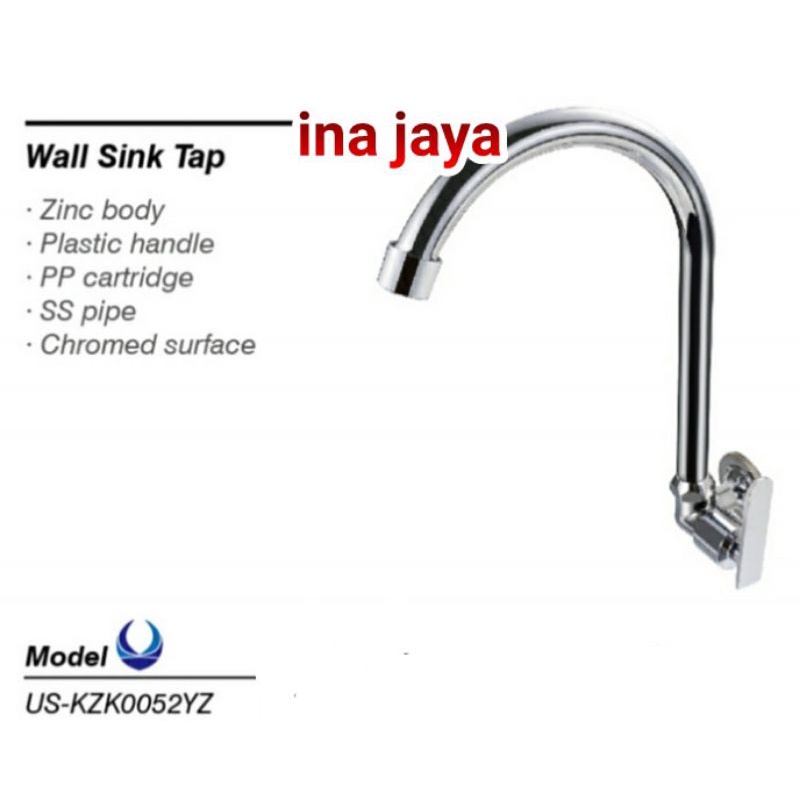 Jual wall sing tap kran sink cuci piring angsa keran cucian dapur ...