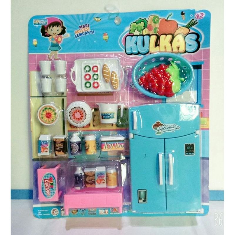 Jual MAINAN ANAK KULKAS SET+MINUMAN+GELAS+MEJA | Shopee Indonesia