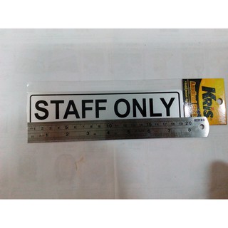 Jual sticker "STAFF ONLY" sign label bagus / stiker gambar tempel tanda ...