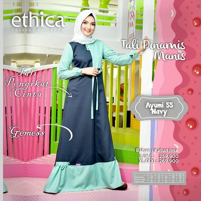 Jual ETHICA GAMIS AYUMI 55 / GAMIS DEWASA DAN SIMPLE / TRENDY DAN ...