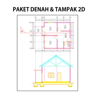 Jual Jasa Gambar Denah Bangunan 2D Denah Rumah, Ruko, Pabrik ...