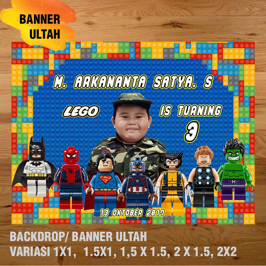 Jual LEGO BANNER/ BACKDROP/ SPANDUK ULANG TAHUN UL-TAH | Shopee Indonesia