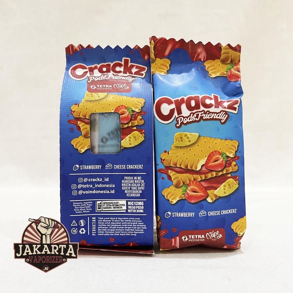 Jual PODS FRIENDLY CRACKZ V1 STRAWBERRY CHEESE CRACKER 30ML 12MGBY ...