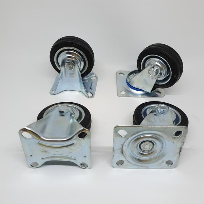 Jual RODA ETALASE 3 INCH / RODA TROLLEY / RODA KARET (2 HIDUP 2 suku ...