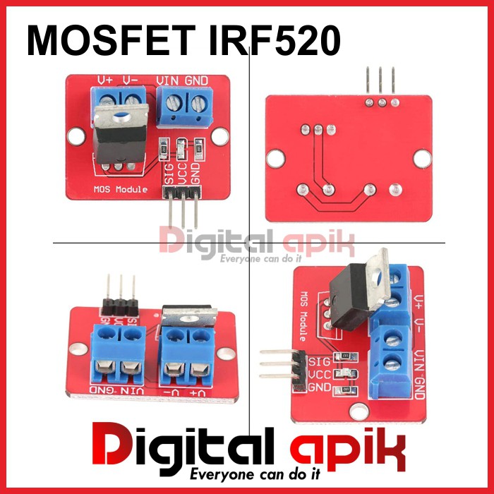 Jual IRF520 MOSFET Driver Module PWM Motor DC Laser CNC 24V 5A IRF 520 Fet IRF-520 | Shopee ...
