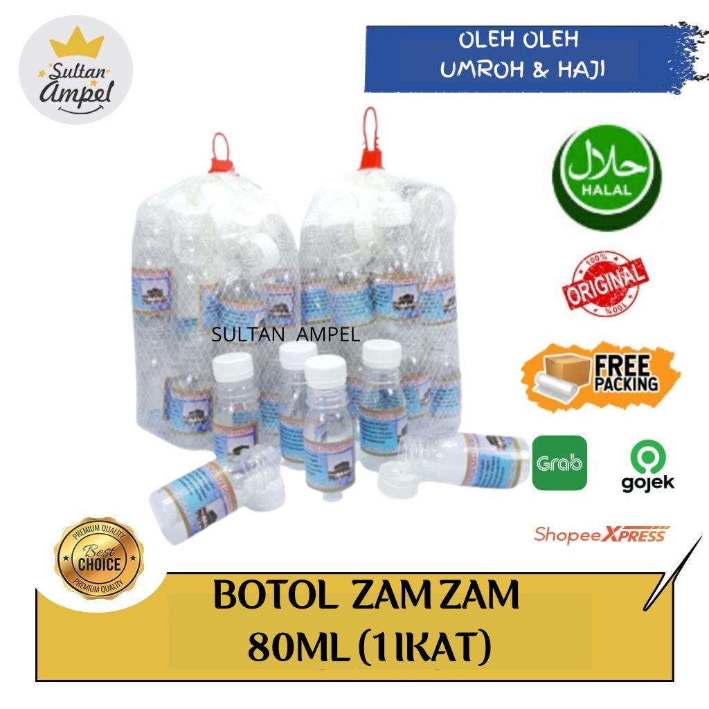 Jual 1 IKAT (25 Pcs) Botol Air Zam-zam Kosong Botol Zamzam 80ml Kemasan ...