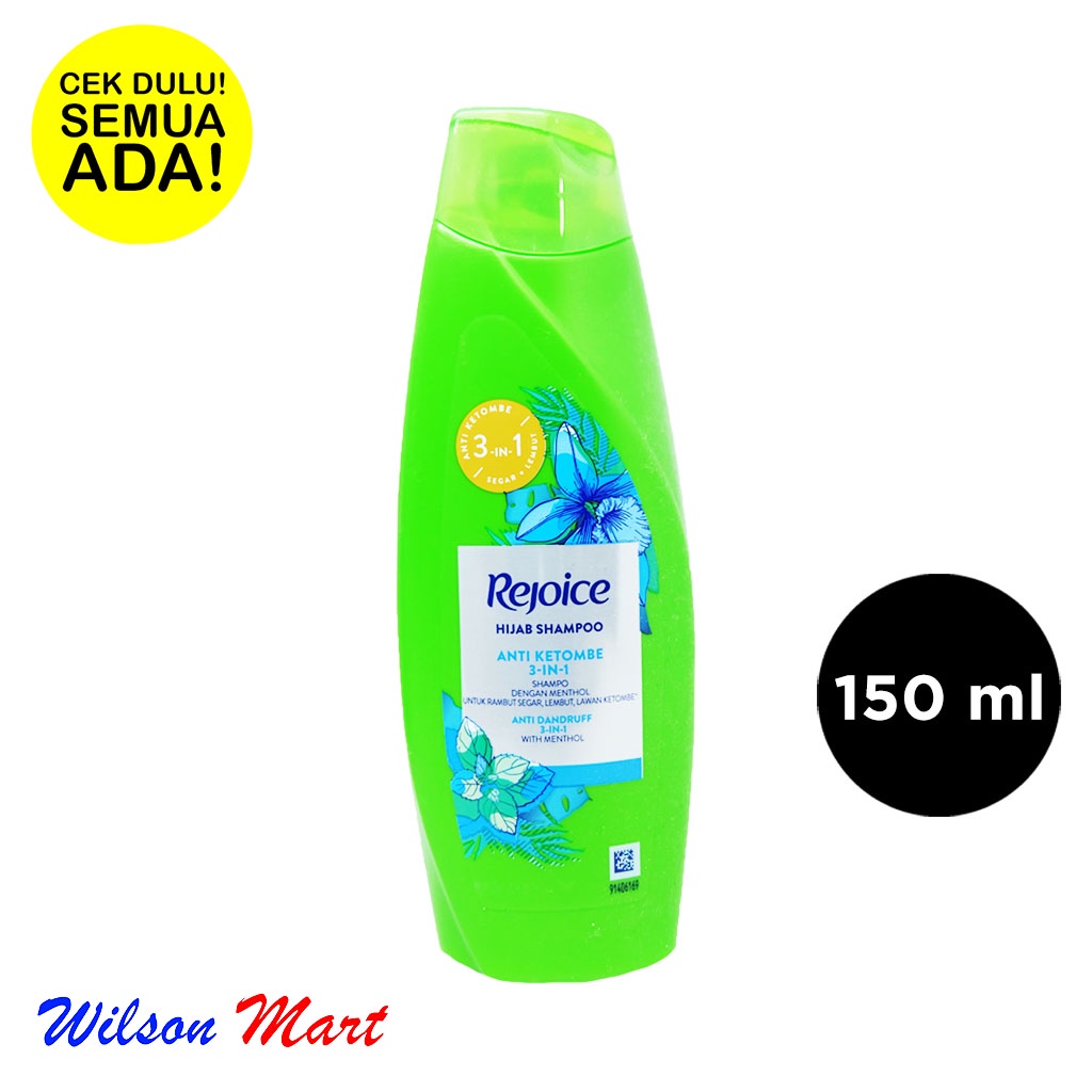 Jual REJOICE SHAMPOO HIJAB ANTI KETOMBE DANDRUFF 3 IN 1 150 ML BOTOL Indonesia|Shopee Indonesia