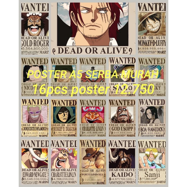 Jual POSTER ONE PIECE BOUNTY A5 / IVORY 260 GR Indonesia|Shopee Indonesia