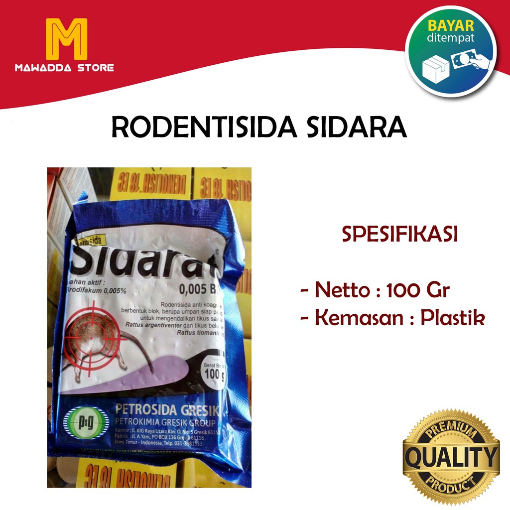 Jual Racun Tikus Rodentisida SIDARAT 0,005 BB 100 gr | Shopee Indonesia