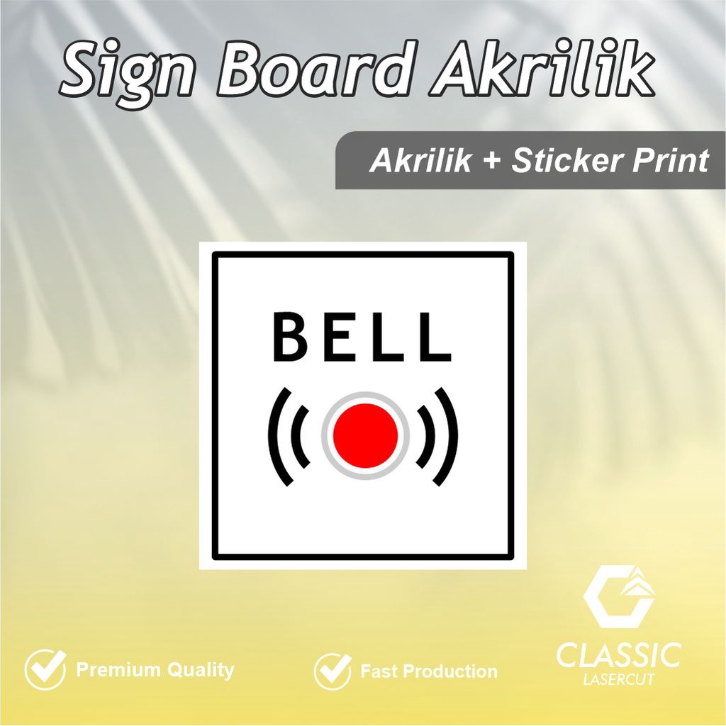 Jual Sign Board BELL / Sign Board Akrilik / Signange BELL | Shopee Indonesia