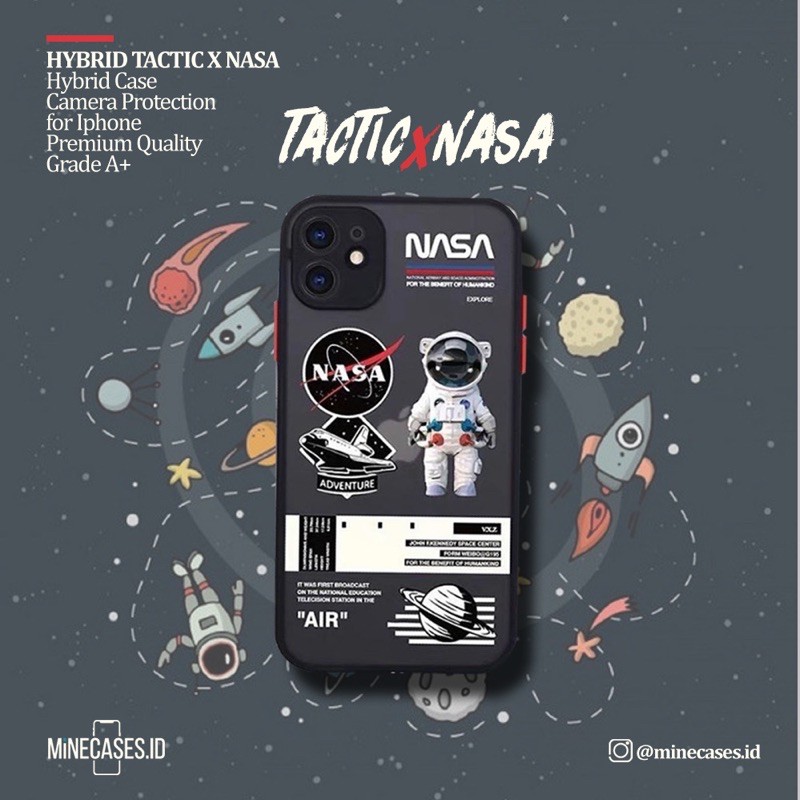 Jual PREMIUM HYBRID TACTIC X NASA IPHONE CASE (for Iphone 7 - 11pro max READY!!!) | Shopee Indonesia