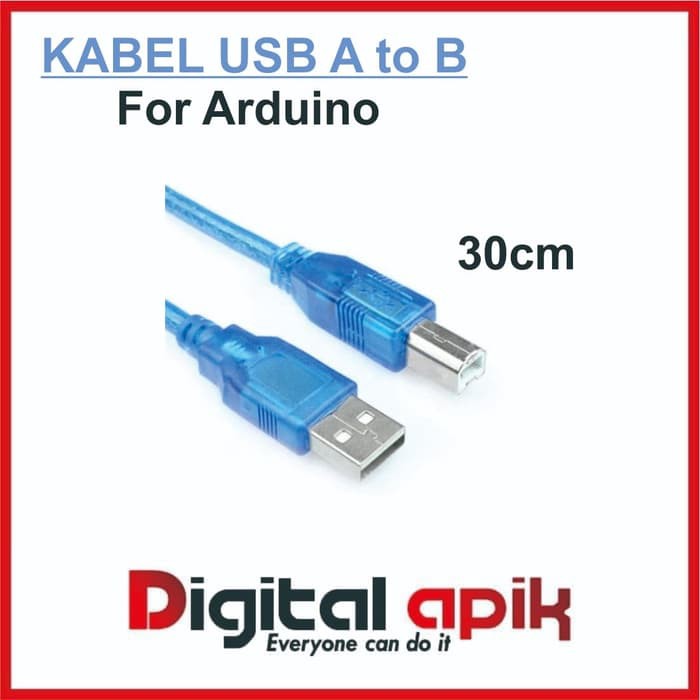 Jual Kabel USB Arduino Uno R3 A to B MEGA 30 cm Printer / UNO Indonesia ...
