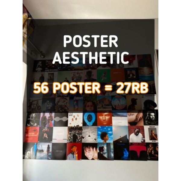 Jual Poster dinding aesthetic|poster murah|poster hiasan dinding|isi 56 ...