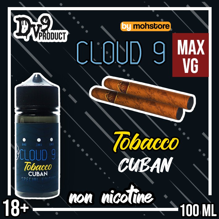 Jual Liquid Non Nicotine Dv9 Tobacco Cuban Max Vg 100ml Vape | Shopee ...