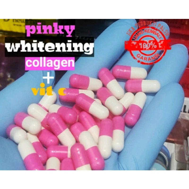 Jual Kapsul PINKY Whitening Collagen With Vit C | Shopee Indonesia