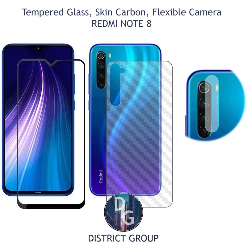 Jual REDMI NOTE 8 Temper Glass Tempered Anti Gores Layar Skin Carbon ...