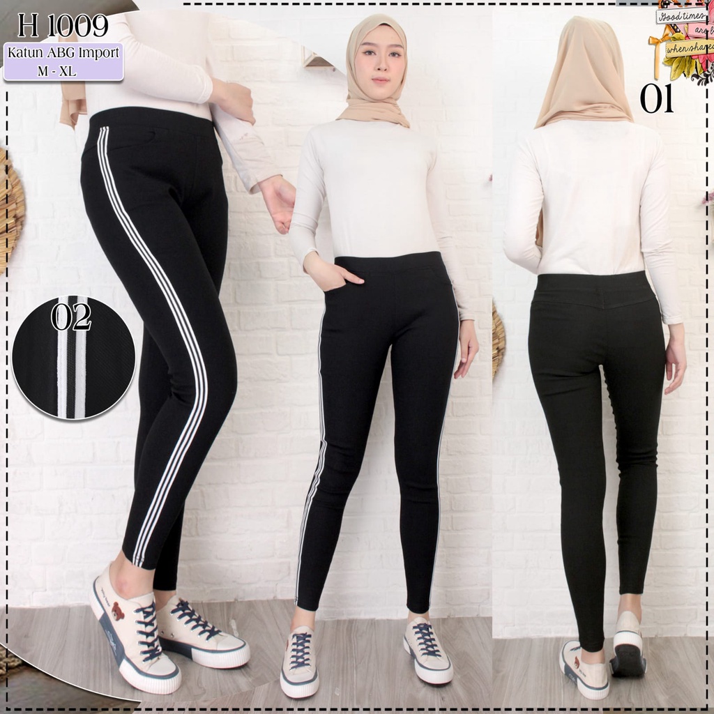Jual Camochic - Celana Import Katun Stretch Lis Panjang - H1009 | Shopee Indonesia