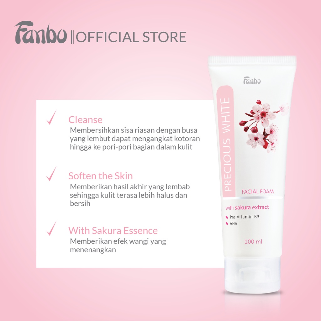 Jual Fanbo Precious White Facial Foam 100ml | Shopee Indonesia