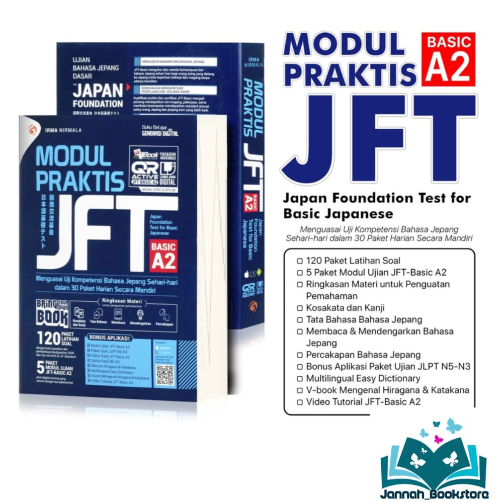 Jual BUKU BAHASA JEPANG UJI KOMPETENSI MODUL PRAKTIS JFT BASIC A2 | Shopee Indonesia