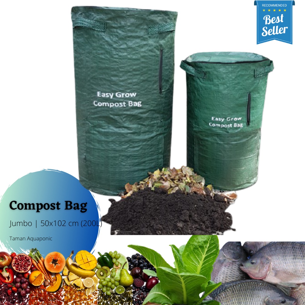 Jual Compost Bag JUMBO 200 Liter untuk Sampah Organik Indonesia|Shopee ...