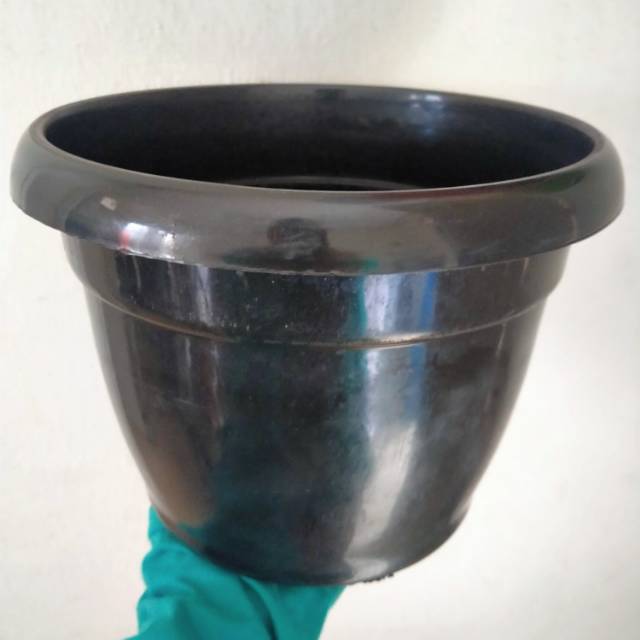 Jual Pot tanaman pot plastik ukuran 25 hitam tebal | Shopee Indonesia