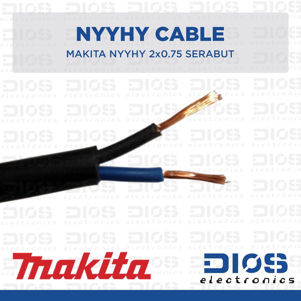 Jual Kabel Listrik NYYHY 2x0.75 mm MAKITA Serabut (meteran) | Shopee Indonesia