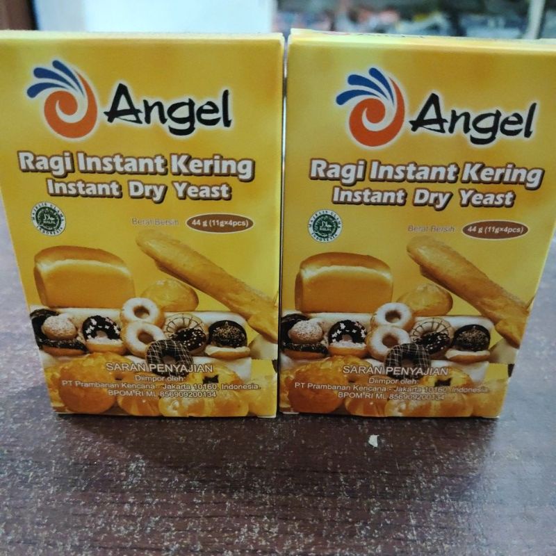 Jual ANGEL Ragi Instan Kering / Instant Yeast Sachet 4x11gram/ Ragi ...