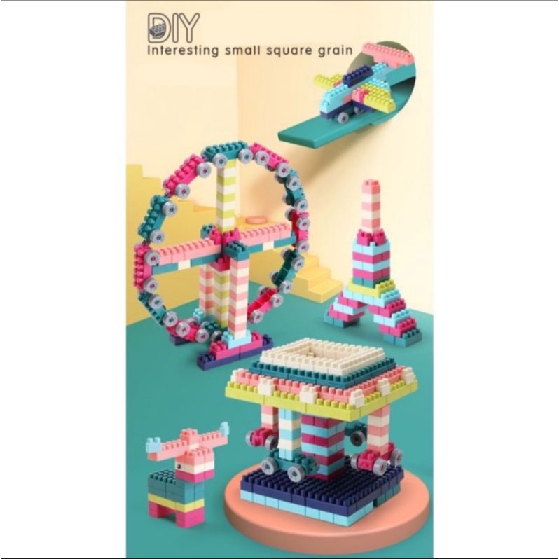 Jual Mainan bricks balok 280 pcs set anak, DIY susun balok | Shopee ...