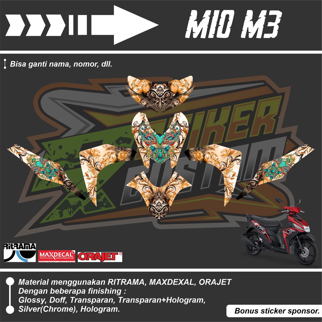 Jual DECAL CUSTOM FULL BODY MIO M3 | Shopee Indonesia