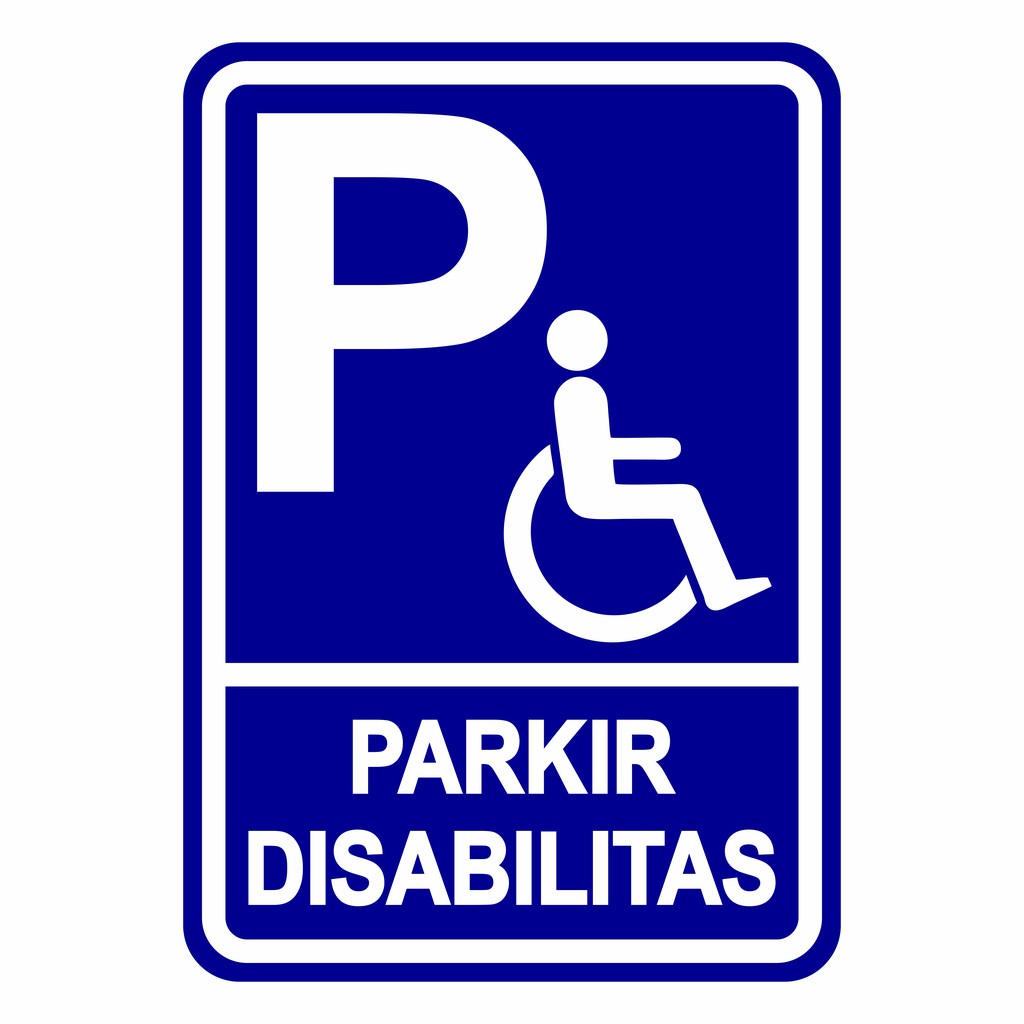 Jual Rambu Parkir Khusus Disabilitas 35cm x 50cm Plat Alumunium ...