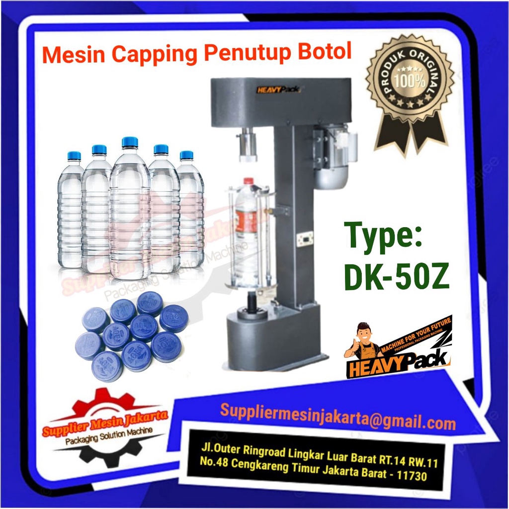 Jual Mesin Capping Penutup Tutup Botol Ulir Bahan Plastik DK-50Z ...