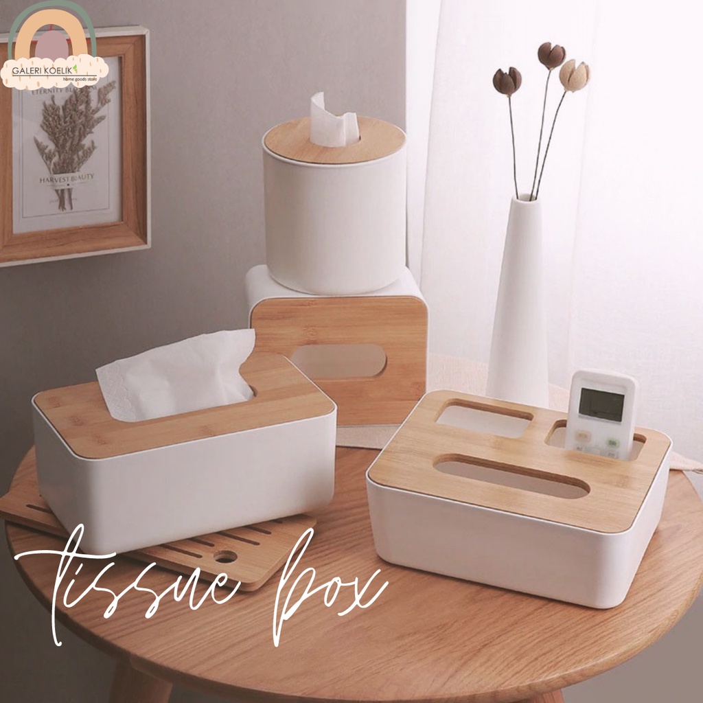 Jual Kotak Tisu Kayu Tempat Tissue Meja Aesthetic Tissue Box dengan ...
