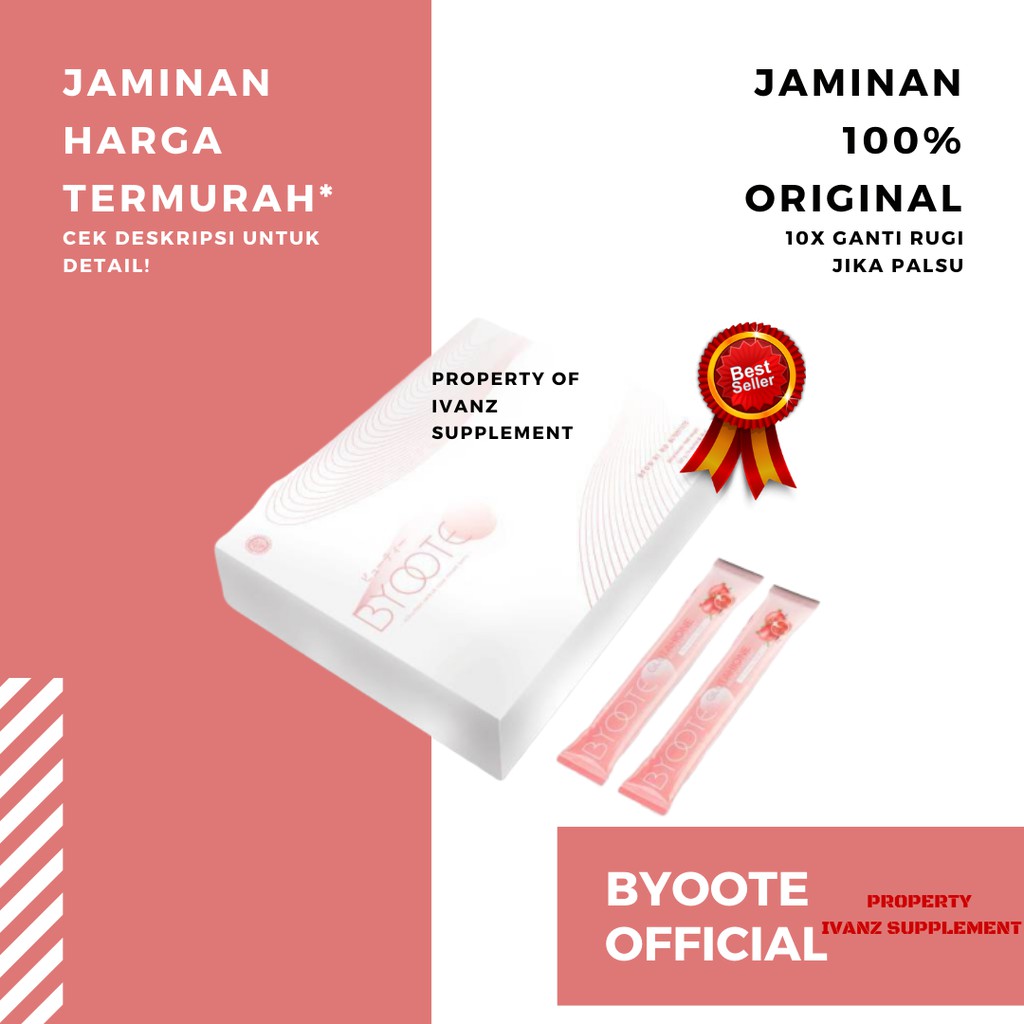 BYOOTE COLLAGEN 1 BOX 16 SACHETS BPOM | Shopee Indonesia