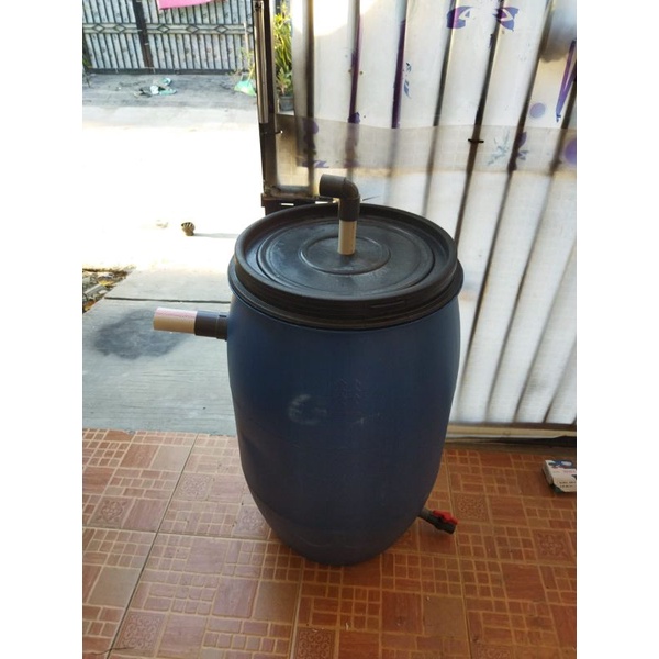 Jual ember filter kolam ikan koi tong biru input 1" output 1.5 ...