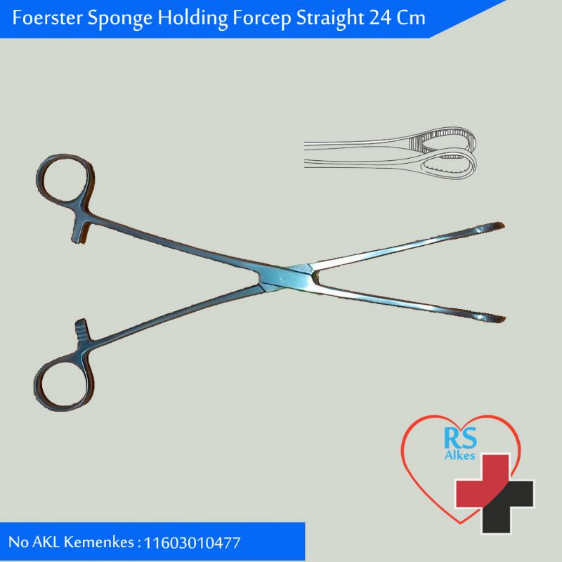 Jual Foerster Sponge Holding Forcep Straight Lurus Spong Holding ...